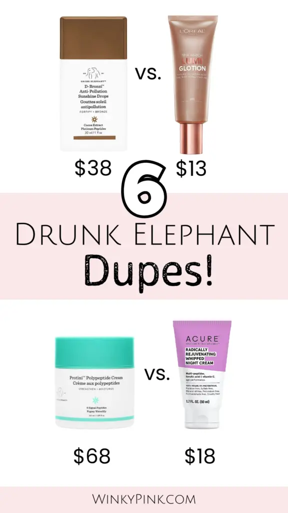 6 Drunk Elephant Dupes You Can Buy on Amazon! - Winky Pink